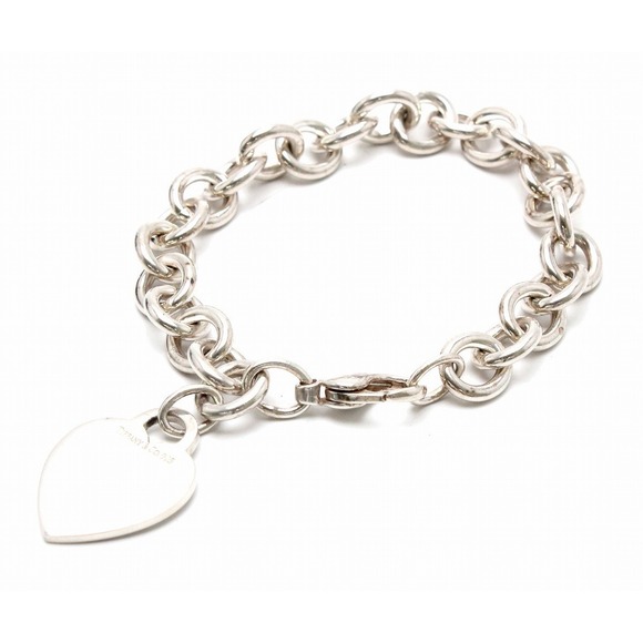 Tiffany & Co. | Bags | Tiffany Return To Tiffany Heart Plate Chain ...